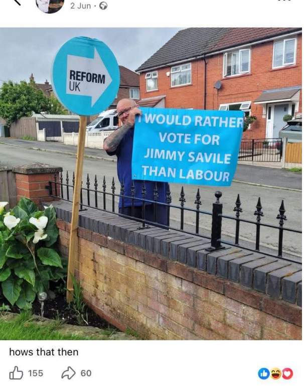 Reform Councillors Pose with Banner Saying They'd 'Rather Vote for ...